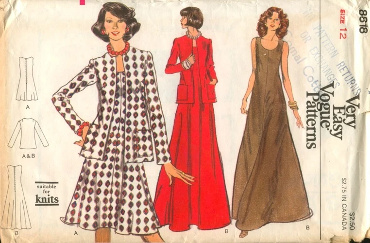 Vogue 8818 | Vintage Sewing Patterns | Fandom