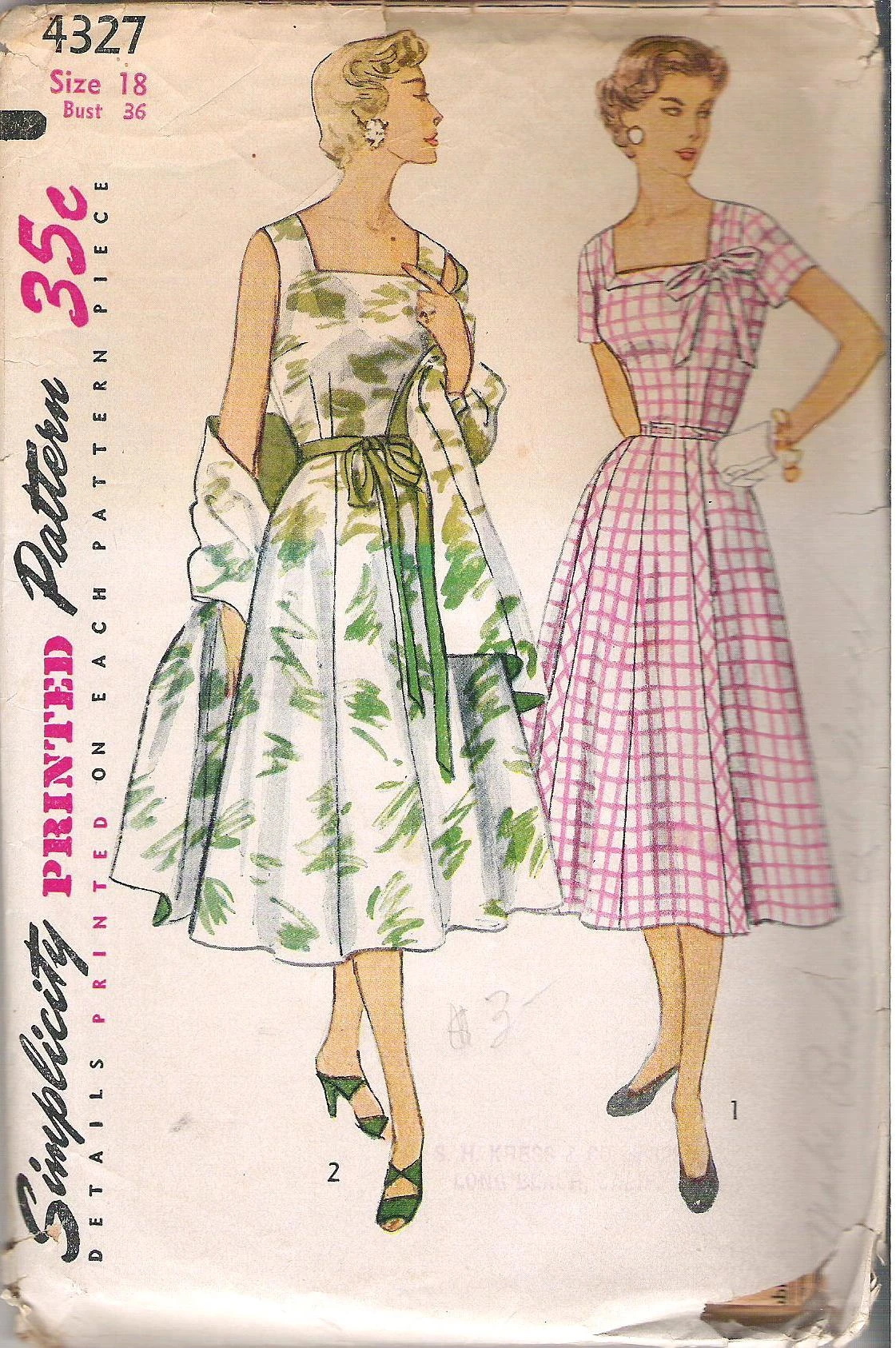 Simplicity 4327 | Vintage Sewing Patterns | Fandom