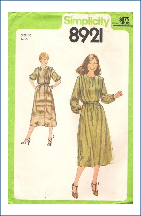 Simplicity 8921 A | Vintage Sewing Patterns | Fandom