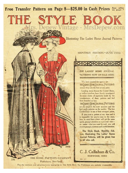 Ladies Home Journal The Style Book June 1908 | Vintage Sewing Patterns ...