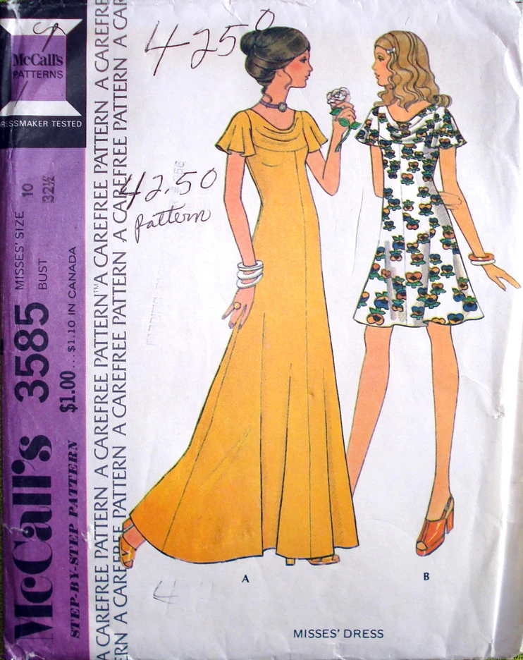 McCall's 3585 A | Vintage Sewing Patterns | Fandom