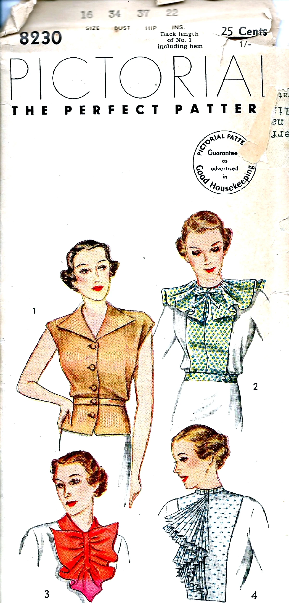 Pictorial Review 8230 | Vintage Sewing Patterns | Fandom