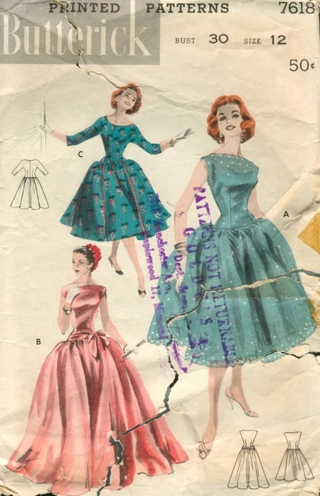 Butterick 7618 | Vintage Sewing Patterns | Fandom