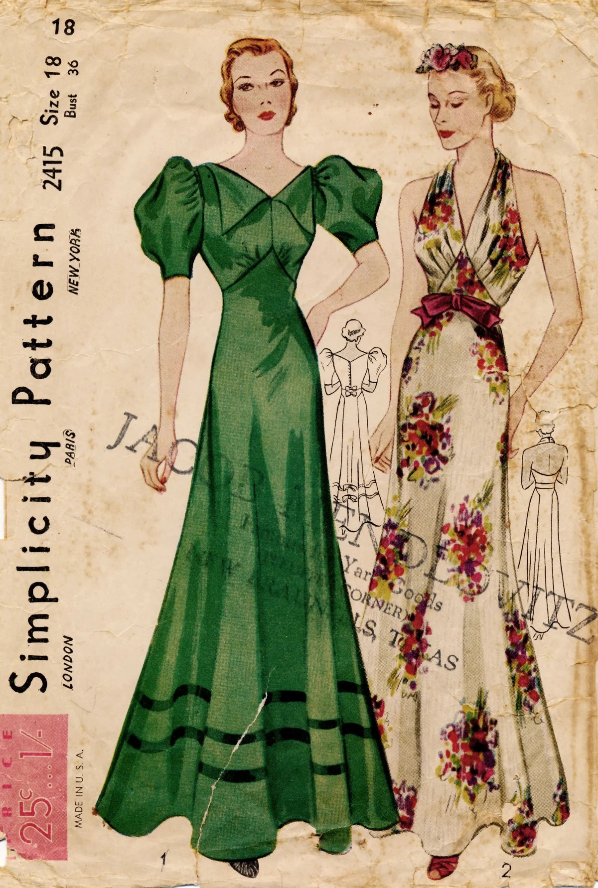 Simplicity 2415 B | Vintage Sewing Patterns | Fandom