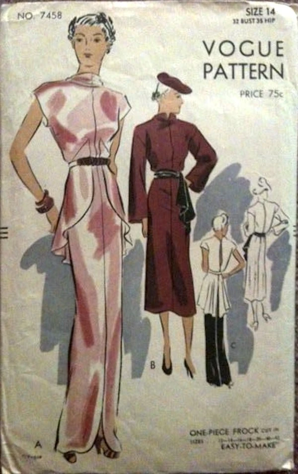 Vogue 7458 | Vintage Sewing Patterns | Fandom