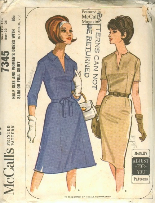 McCall's 7345 | Vintage Sewing Patterns | Fandom
