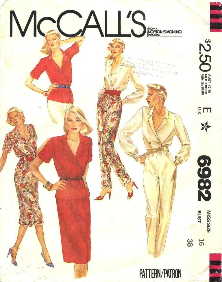 McCall's 6982 | Vintage Sewing Patterns | Fandom