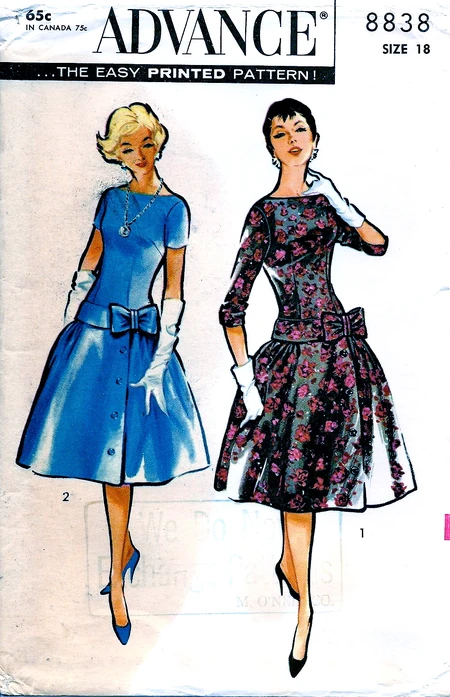 Advance 8838 | Vintage Sewing Patterns | Fandom