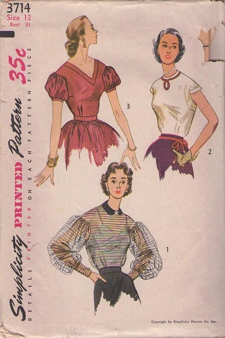 Simplicity 3714 | Vintage Sewing Patterns | Fandom
