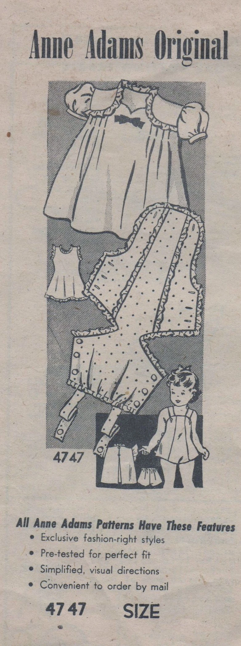 Anne Adams 4747 | Vintage Sewing Patterns | Fandom