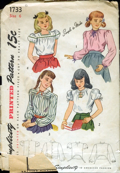 Simplicity 1733 | Vintage Sewing Patterns | Fandom