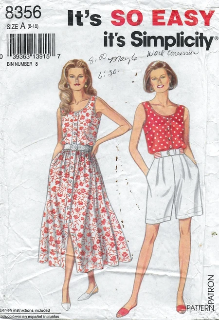 Simplicity 8356 D | Vintage Sewing Patterns | Fandom