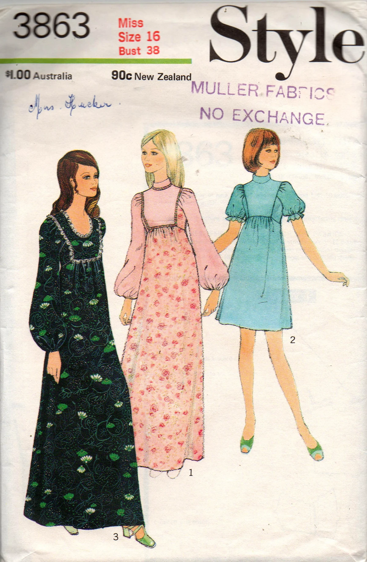 Style 3863 | Vintage Sewing Patterns | Fandom