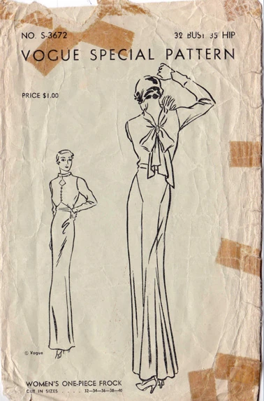 Vogue S-3672 | Vintage Sewing Patterns | Fandom