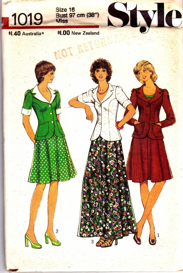 Style 1019 | Vintage Sewing Patterns | Fandom