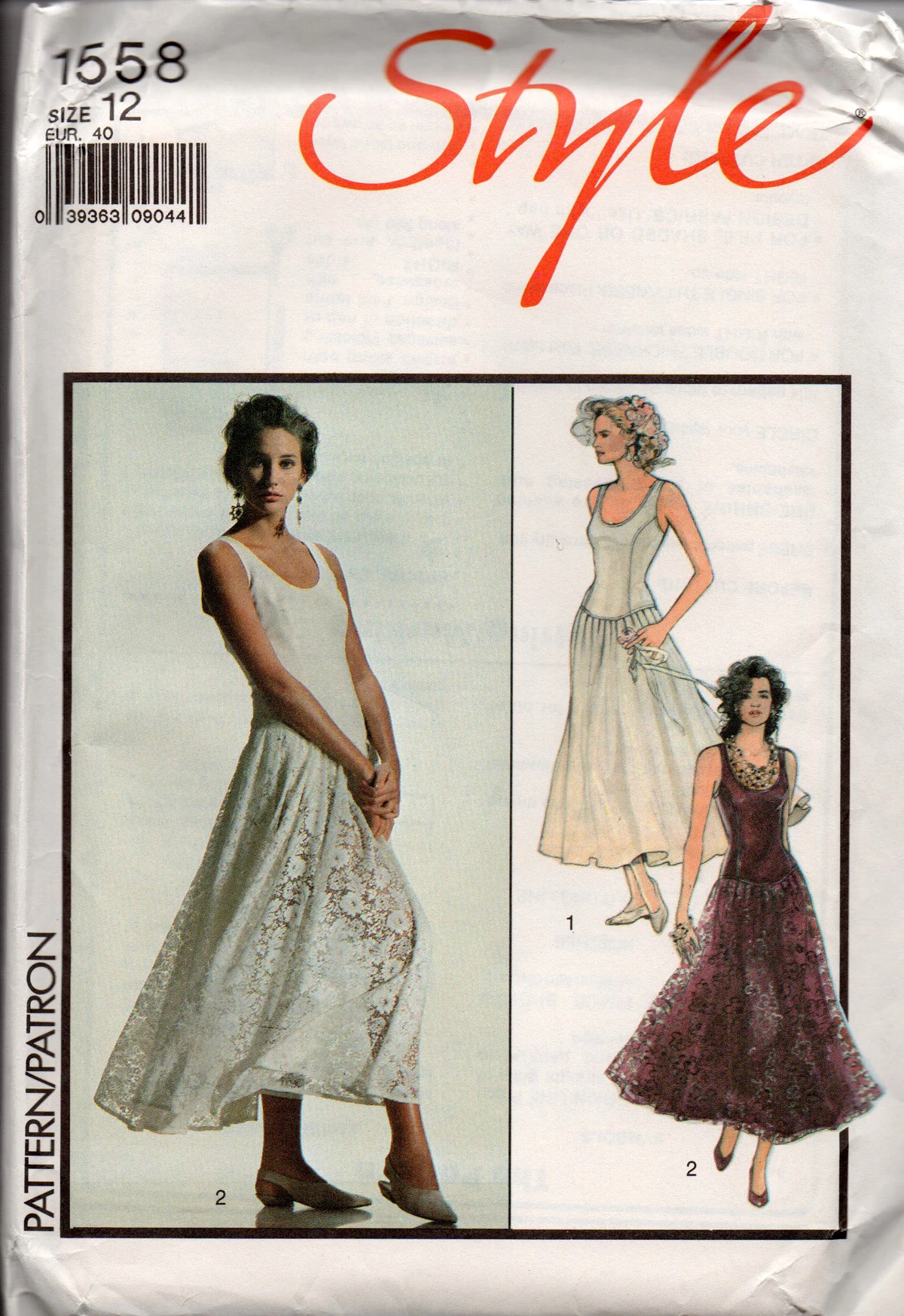 Style 1558 A | Vintage Sewing Patterns | Fandom