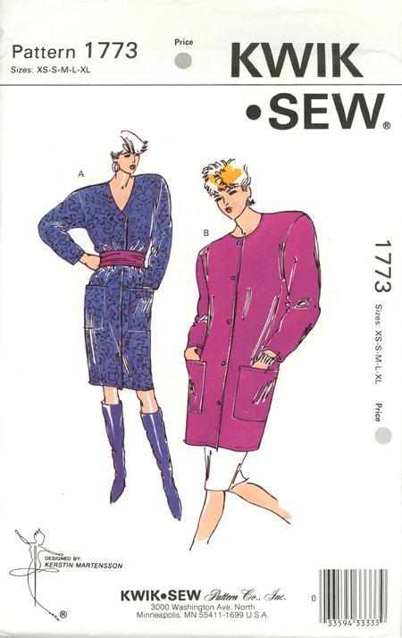 Kwik Sew 1773 | Vintage Sewing Patterns | Fandom