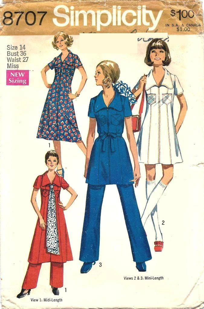 Simplicity 8707 A | Vintage Sewing Patterns | Fandom
