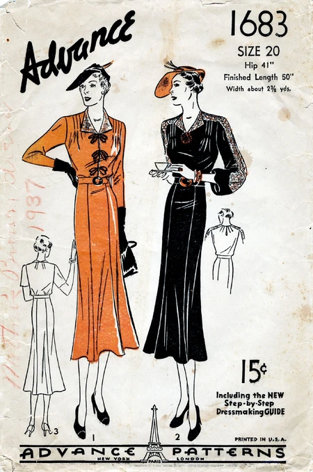 Advance 1683 | Vintage Sewing Patterns | Fandom