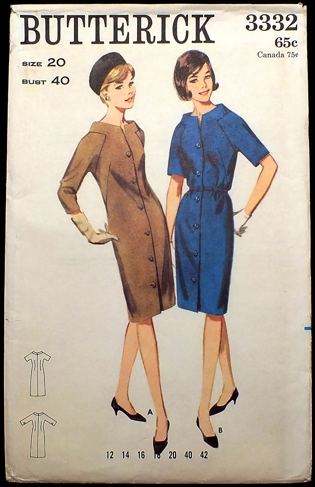 Butterick 3332 A | Vintage Sewing Patterns | Fandom