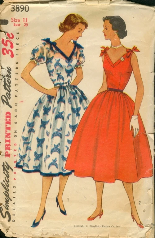 Simplicity 3890 A | Vintage Sewing Patterns | Fandom