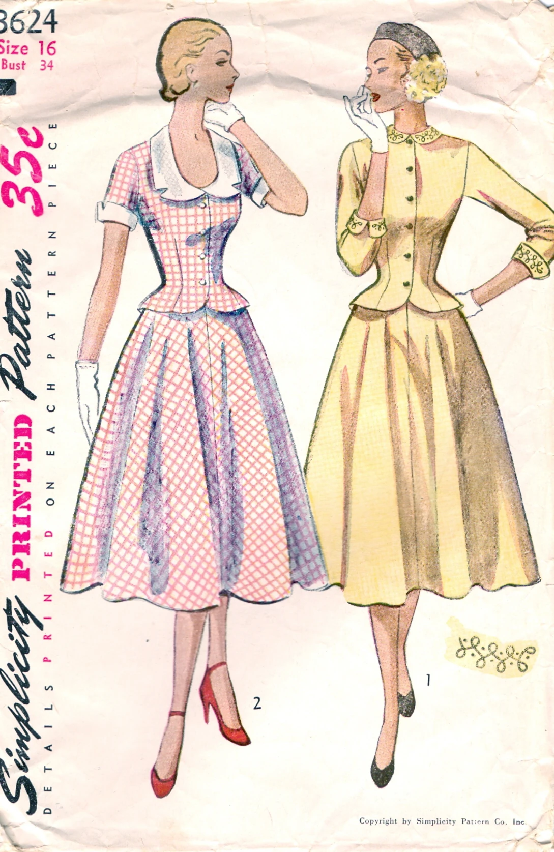 Simplicity 3624 A | Vintage Sewing Patterns | Fandom