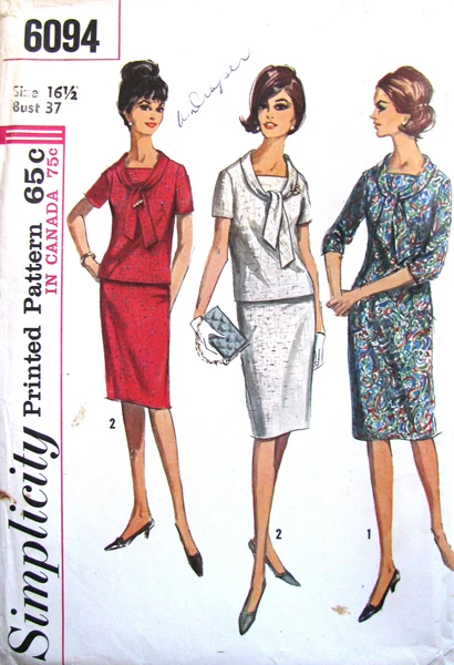 Simplicity 6094 A | Vintage Sewing Patterns | Fandom