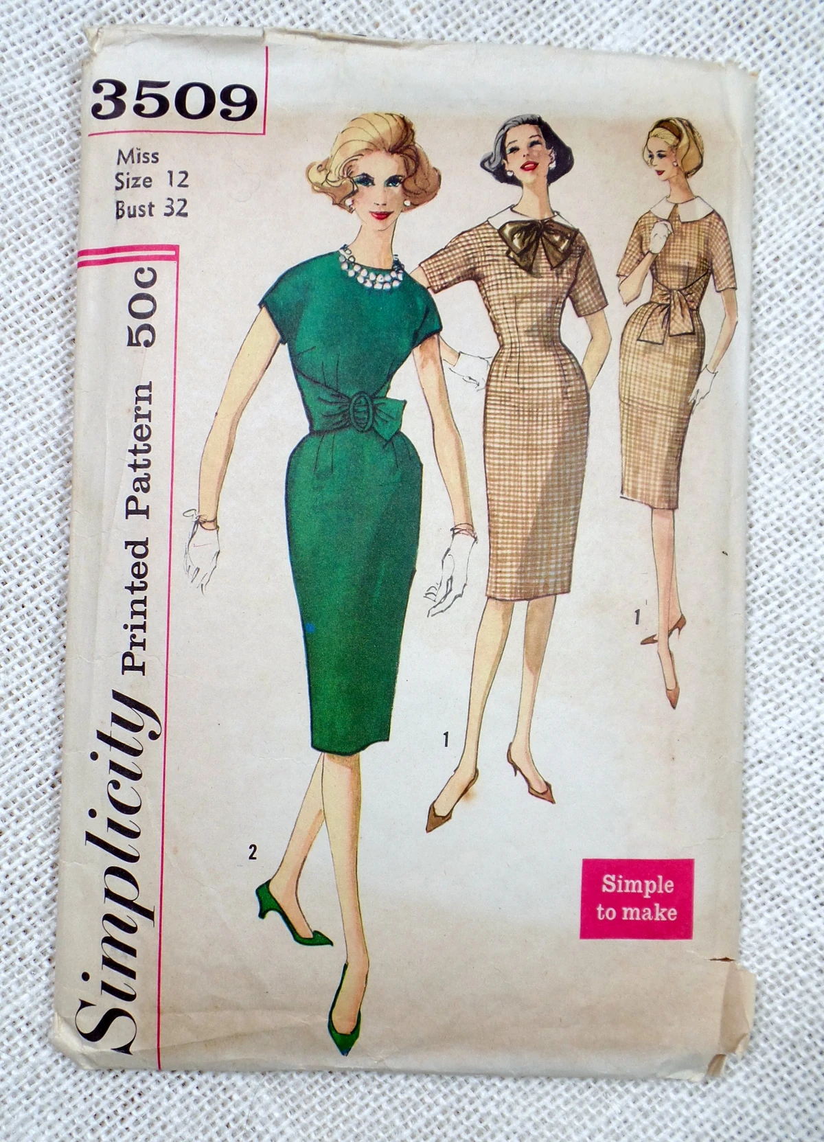Simplicity 3509 B | Vintage Sewing Patterns | Fandom