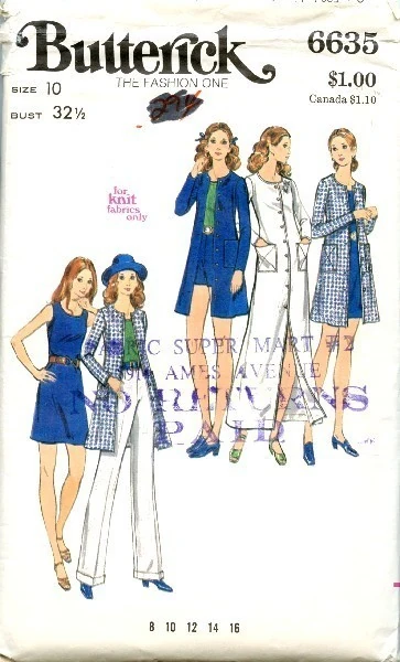Butterick 6635 A | Vintage Sewing Patterns | Fandom
