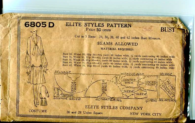 Elite Styles 6805D | Vintage Sewing Patterns | Fandom