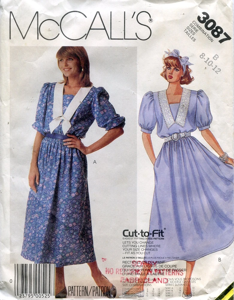 McCall's 3087 B | Vintage Sewing Patterns | Fandom