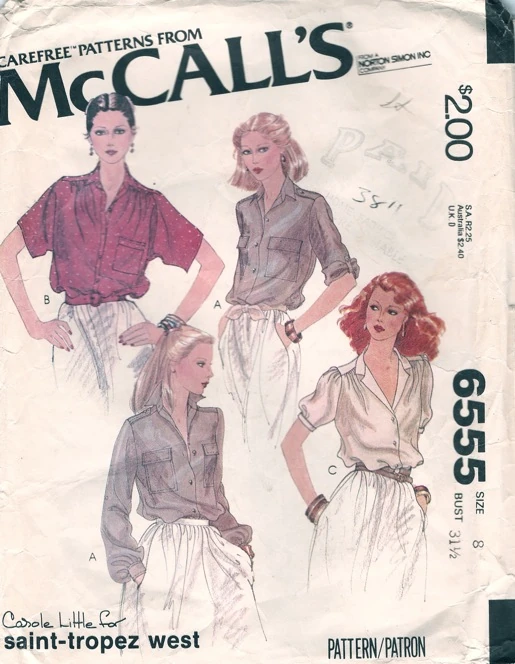McCall's 6555 A | Vintage Sewing Patterns | Fandom