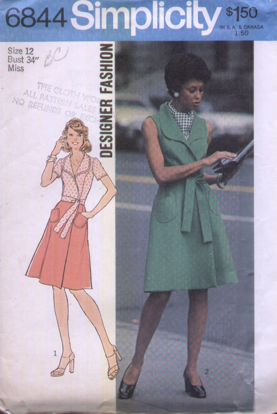 Simplicity 6844 | Vintage Sewing Patterns | Fandom