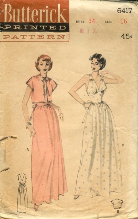 Butterick 6417 | Vintage Sewing Patterns | Fandom