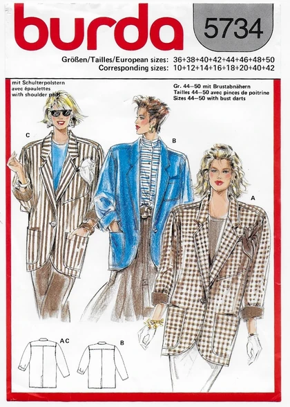 Burda 5734 | Vintage Sewing Patterns | Fandom
