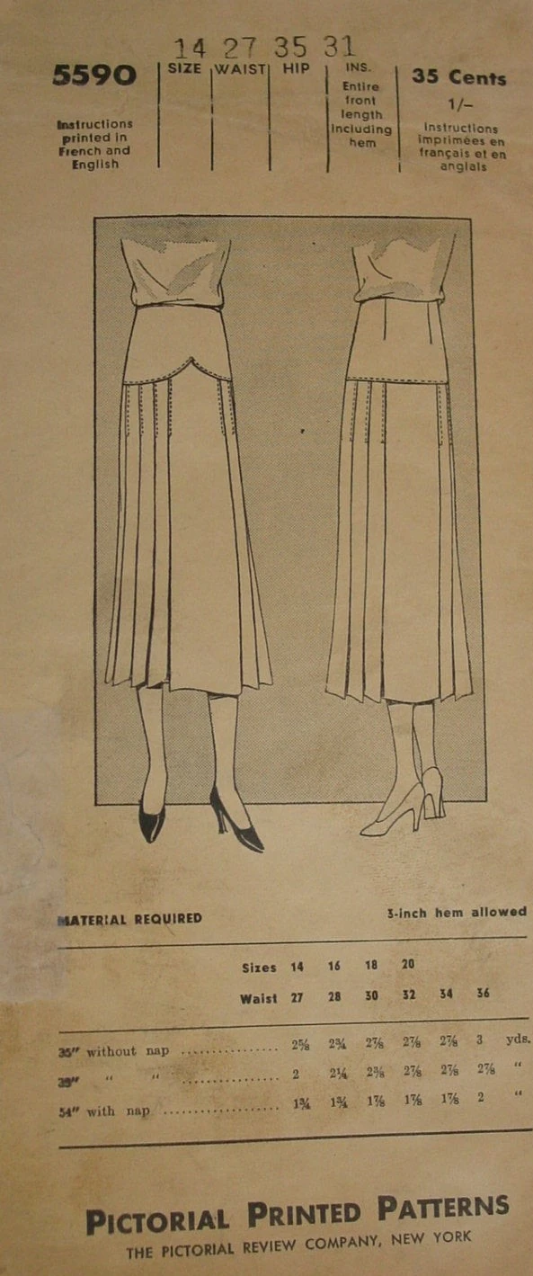 Pictorial Review 5590 | Vintage Sewing Patterns | Fandom