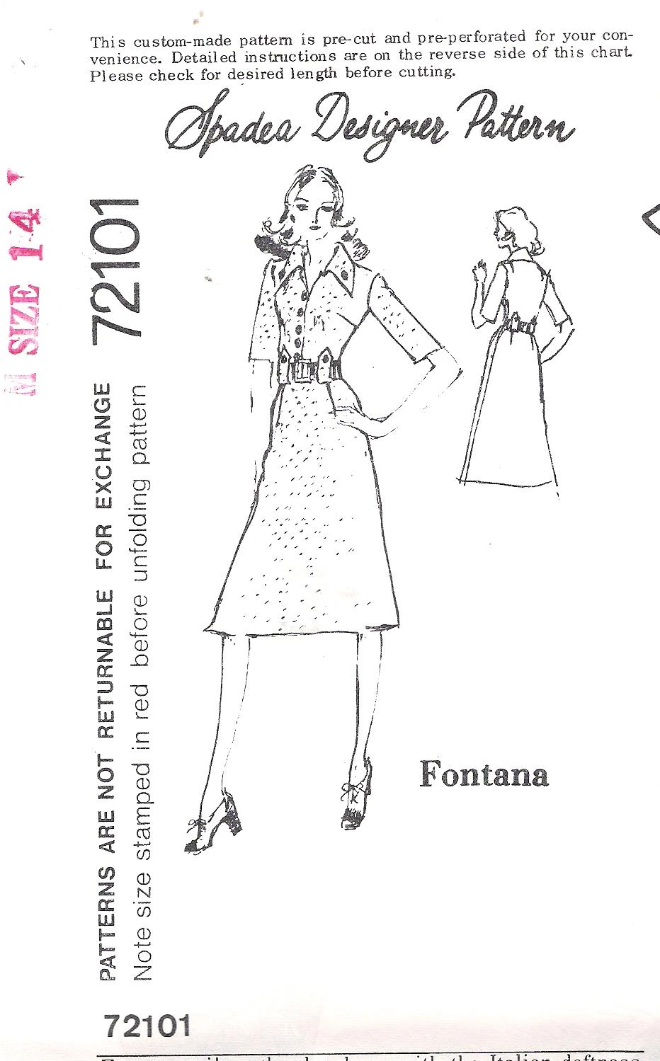 Spadea 72101 | Vintage Sewing Patterns | Fandom