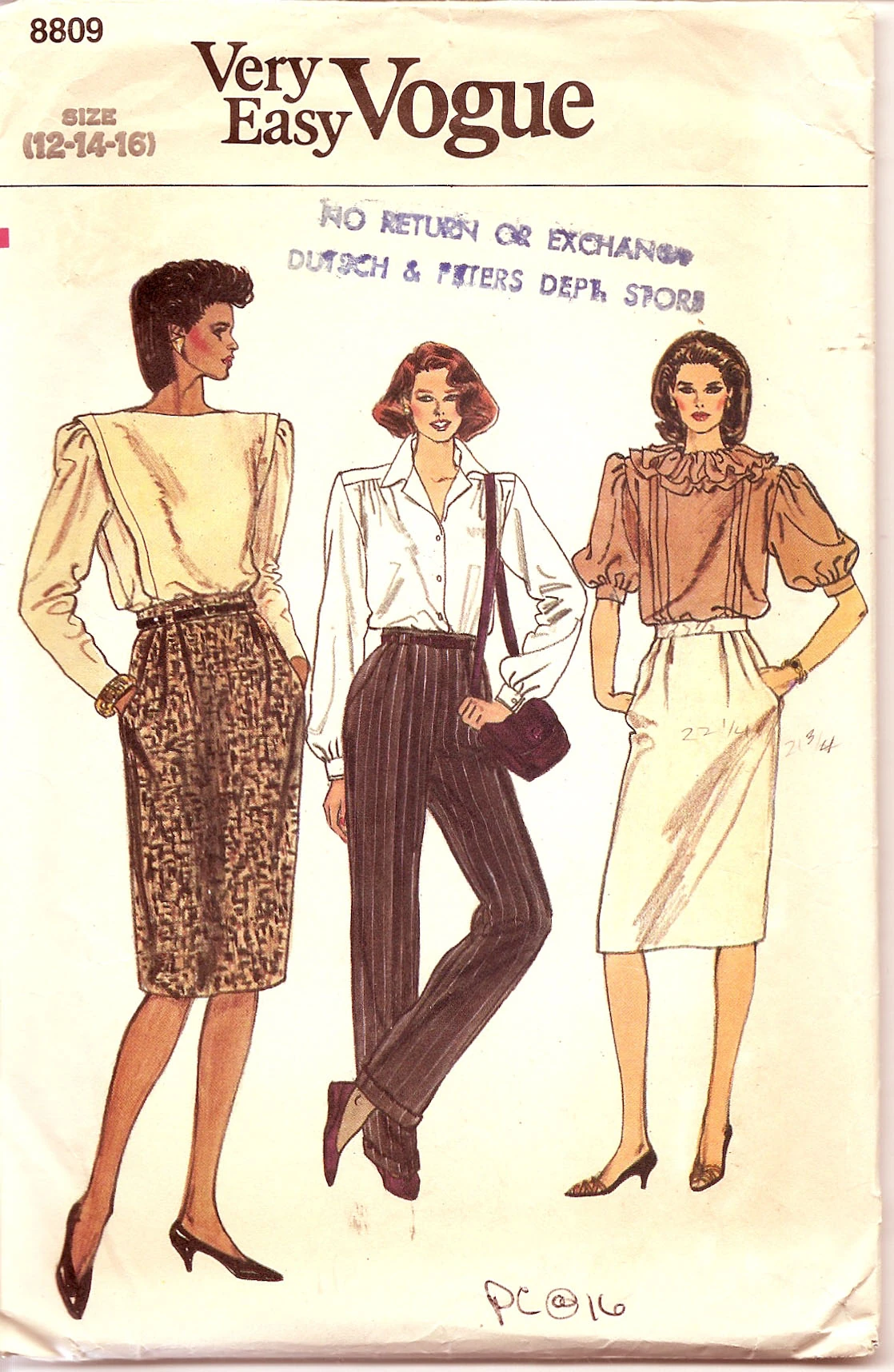 Vogue 8809 A | Vintage Sewing Patterns | Fandom