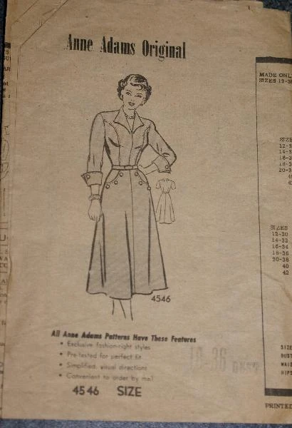 Anne Adams 4546 | Vintage Sewing Patterns | Fandom
