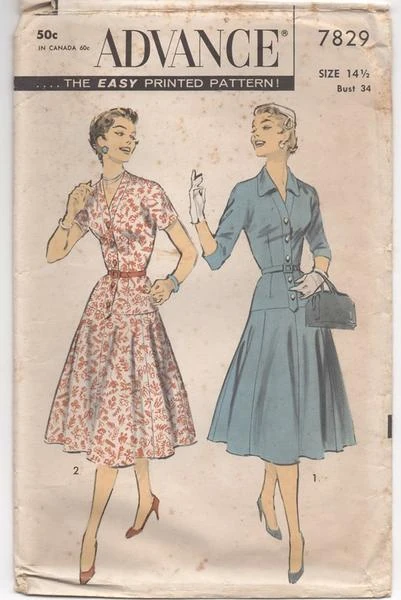 Advance 7829 | Vintage Sewing Patterns | Fandom