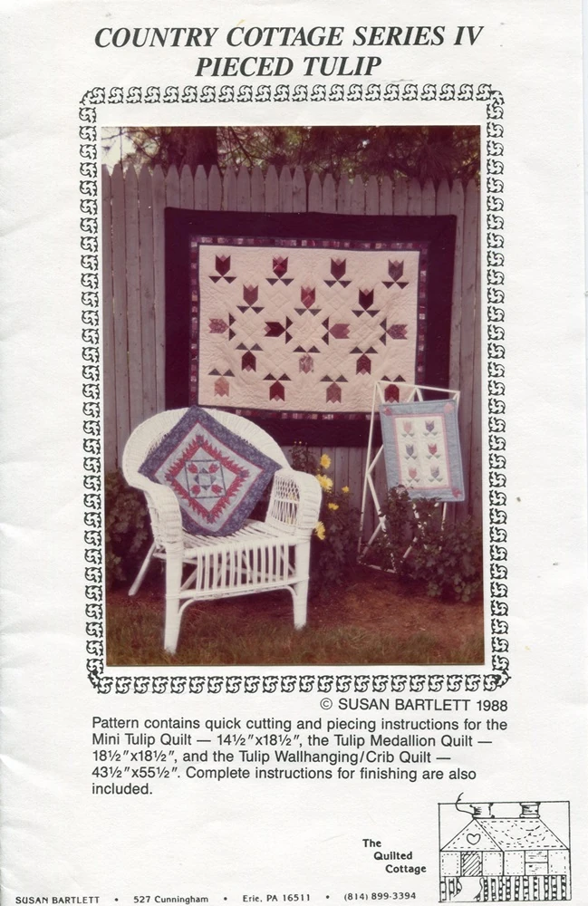 The Quilted Cottage Country Cottage Series IV Pieced Tulip | Vintage ...