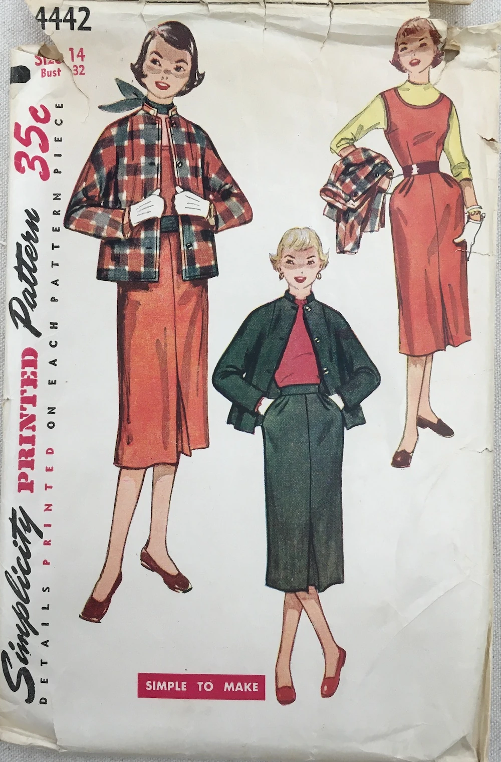 Simplicity 4442 A | Vintage Sewing Patterns | Fandom