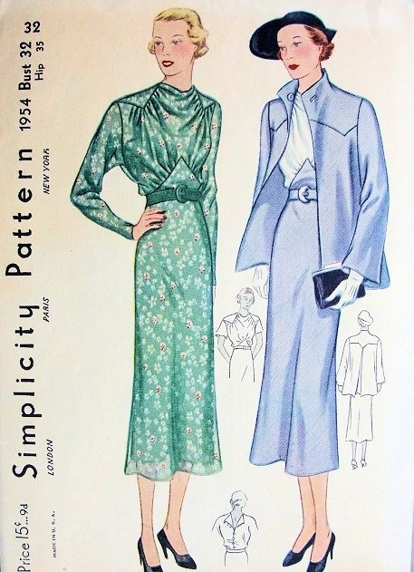 Simplicity 1954 A | Vintage Sewing Patterns | Fandom