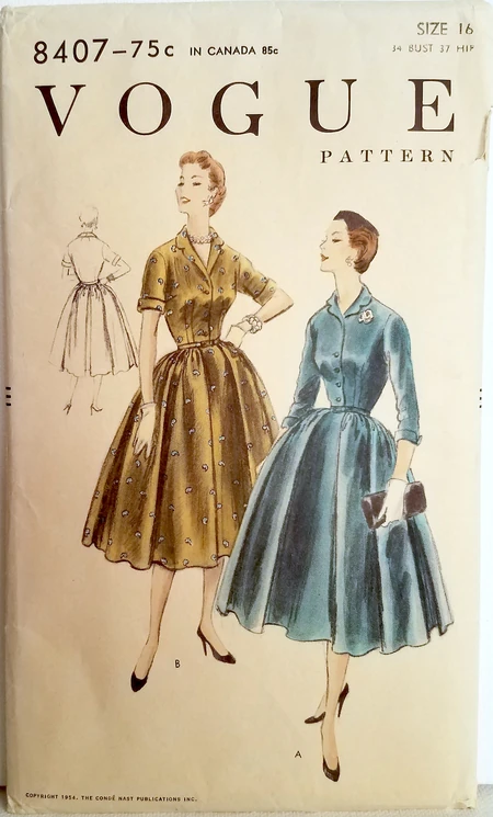 Vogue 8407 | Vintage Sewing Patterns | Fandom
