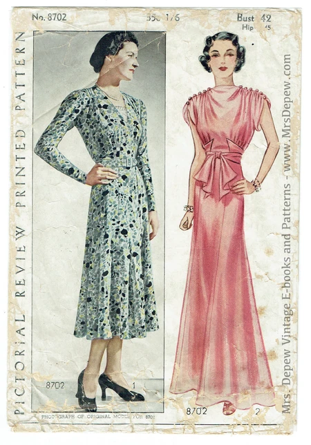 Pictorial Review 8702 | Vintage Sewing Patterns | Fandom