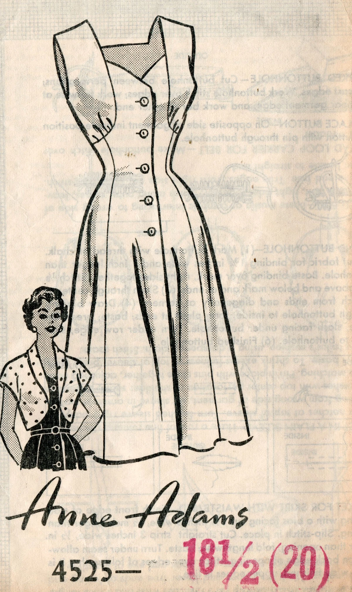 Anne Adams 4525 C | Vintage Sewing Patterns | Fandom