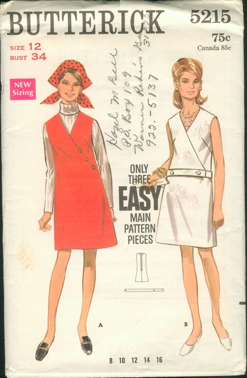 Butterick 5215 | Vintage Sewing Patterns | Fandom