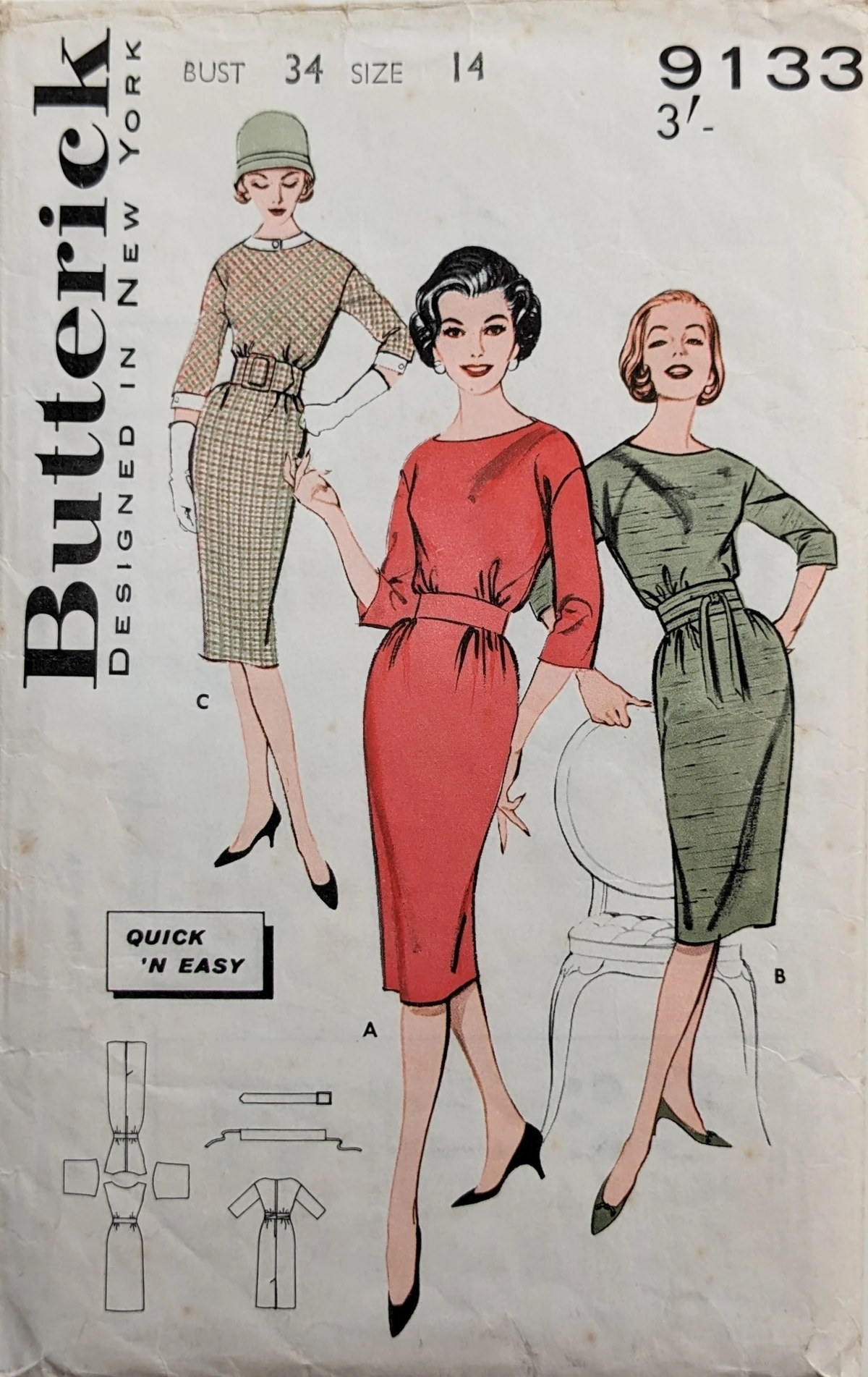 Butterick 9133 | Vintage Sewing Patterns | Fandom