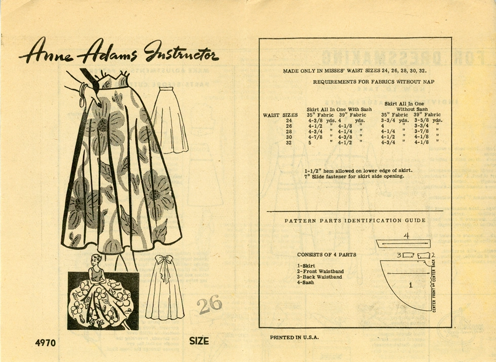 Anne Adams 4970 B | Vintage Sewing Patterns | Fandom