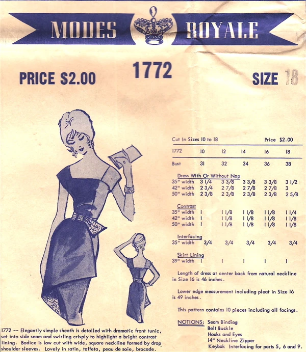Modes Royale 1772 | Vintage Sewing Patterns | Fandom